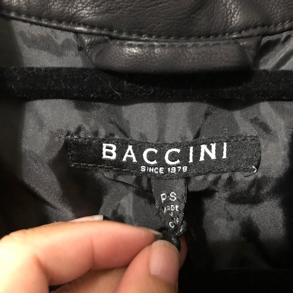 Baccini | Jackets & Coats | Baccini Faux Leather Jacket Size Ps Nwt ...